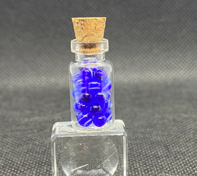 Cobalt Blue Glass Mini Micro Marbles World's Smallest | Etsy