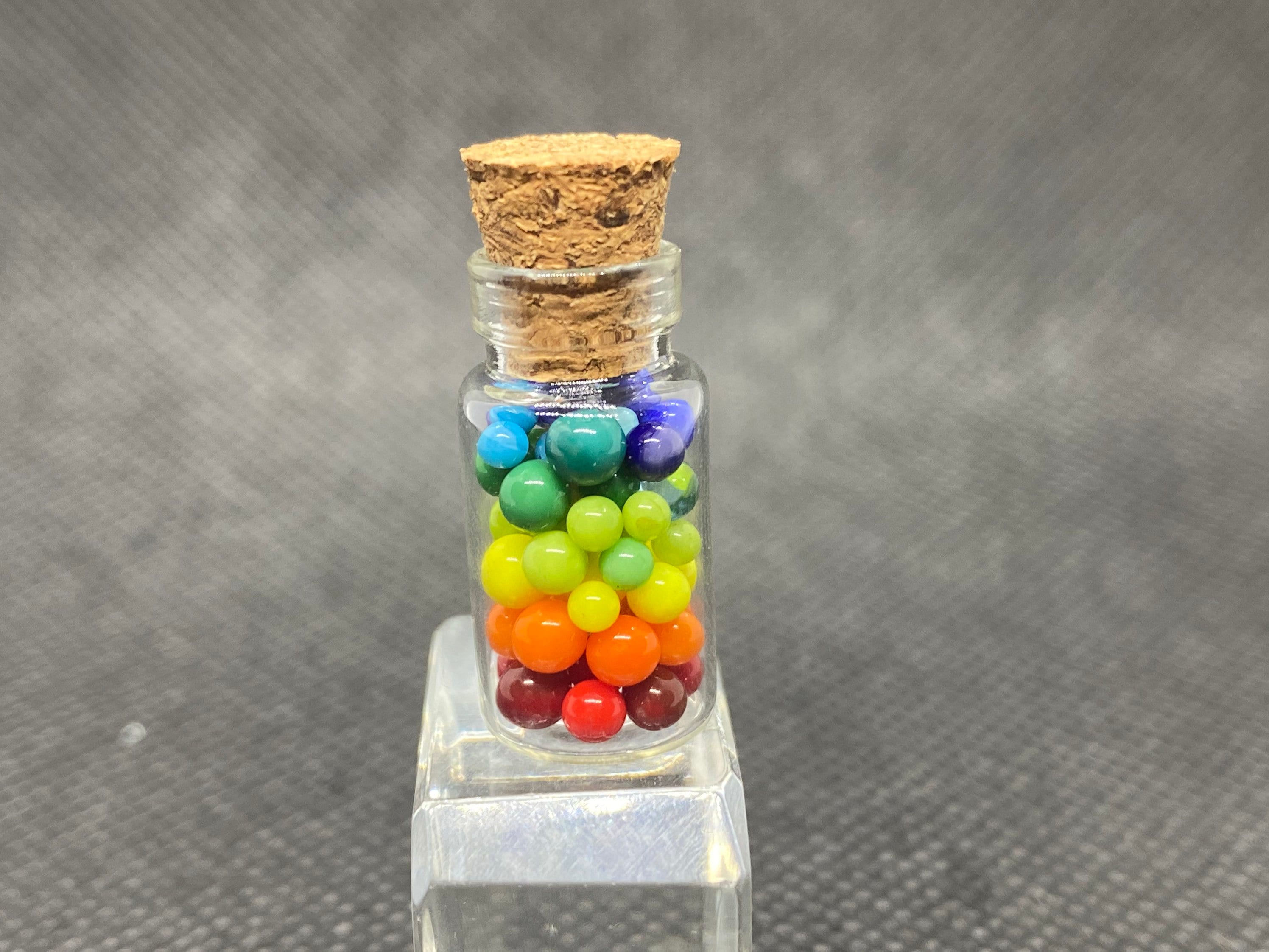 Miniature Rainbow Mini Micro Marbles — Layered Glass | Stuckenberg ...