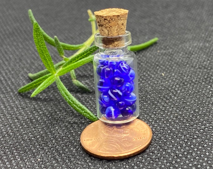 Cobalt Blue Glass Mini Micro Marbles World's Smallest Handmade ...