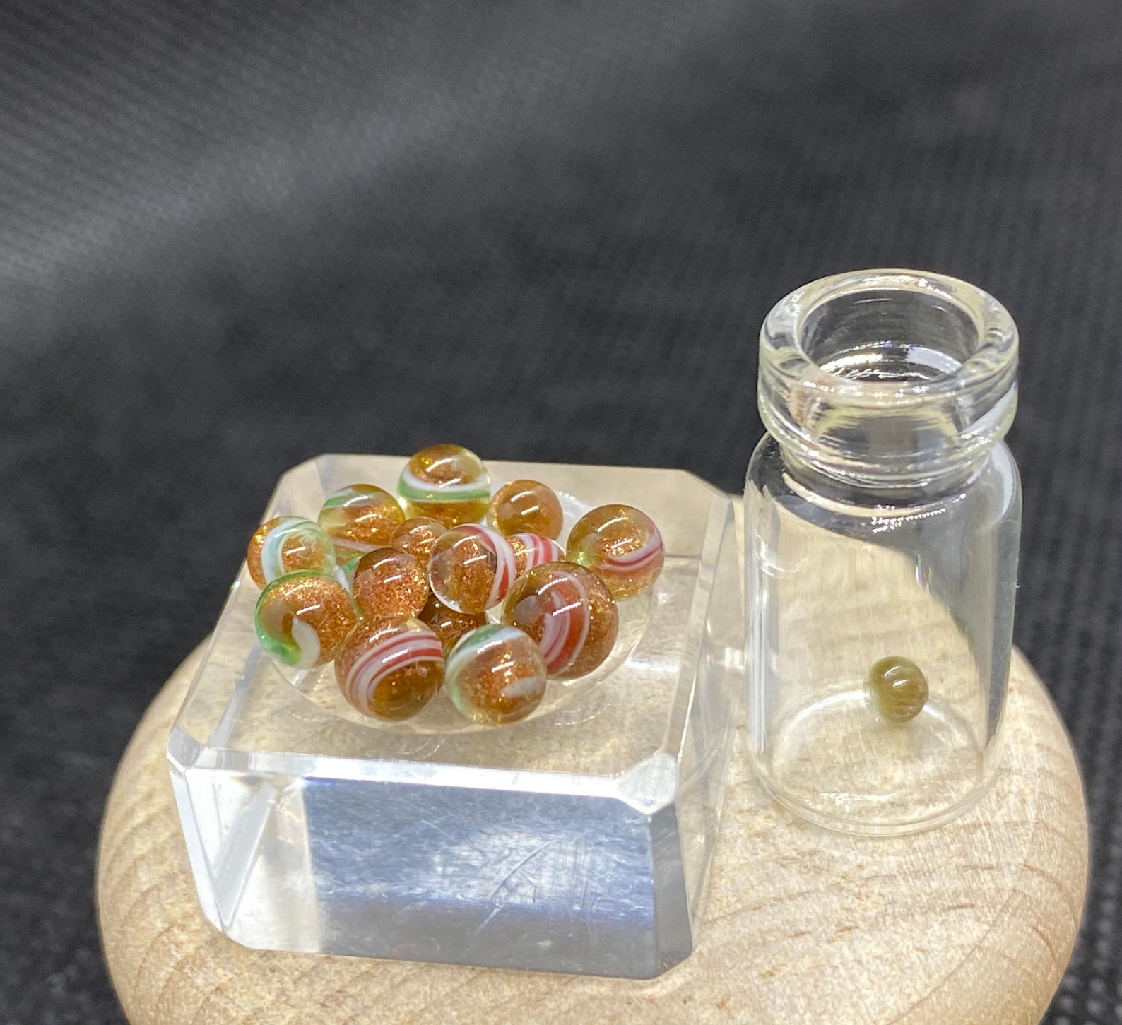 Goldstone Glass Mini Micro Marbles Worlds Smallest Handmade | Etsy
