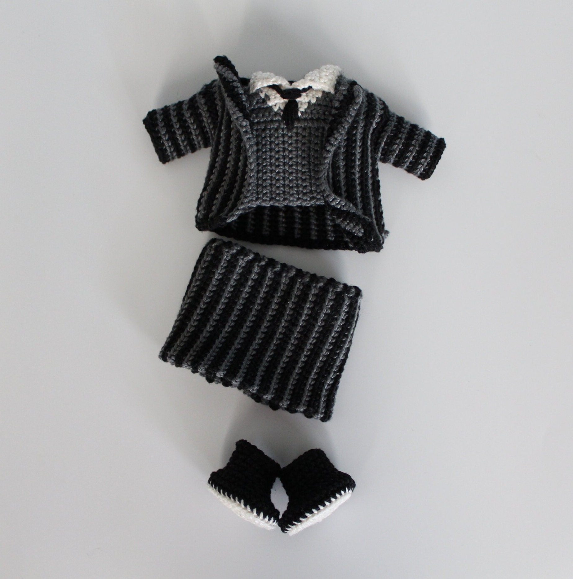 Crochet Pattern Wednesday, Amigurumi Pattern, + School Uniform ...
