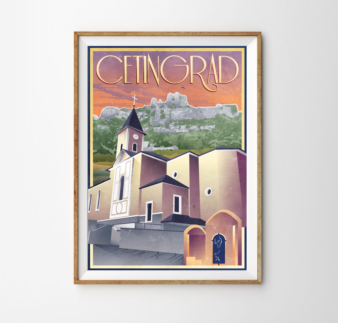 Cetingrad - Croatia, Retro Poster Design - Etsy