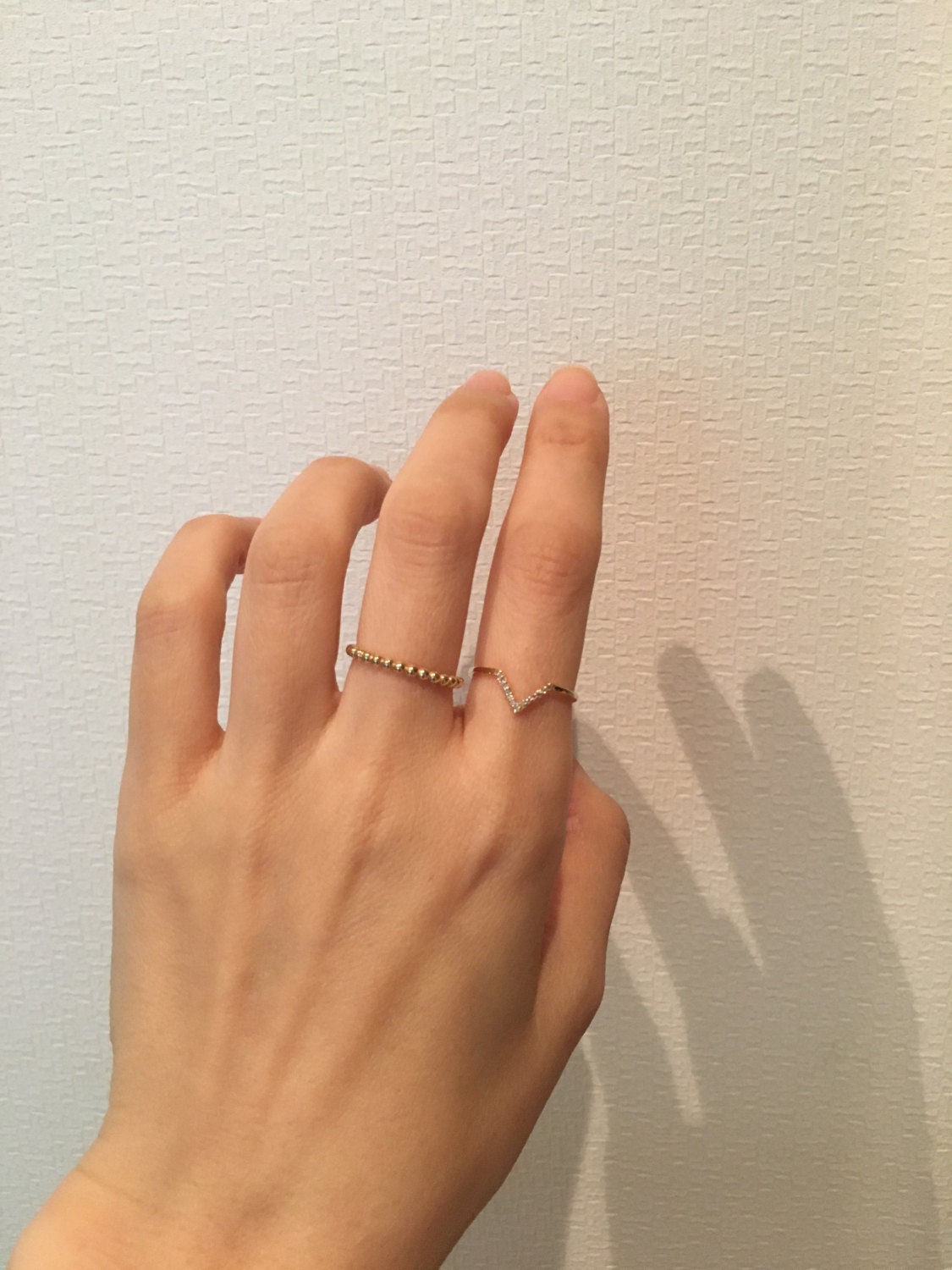 14K solid gold diamond V Ring 14K chevron ringcognac diamond | Etsy