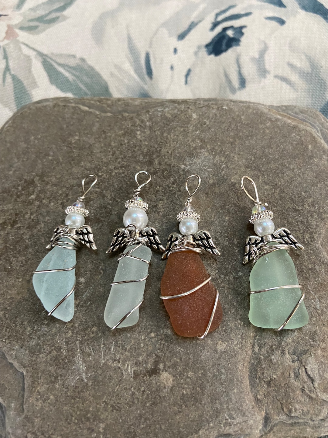 Beach Glass Angels, Updated Angel Design of Angels - Etsy