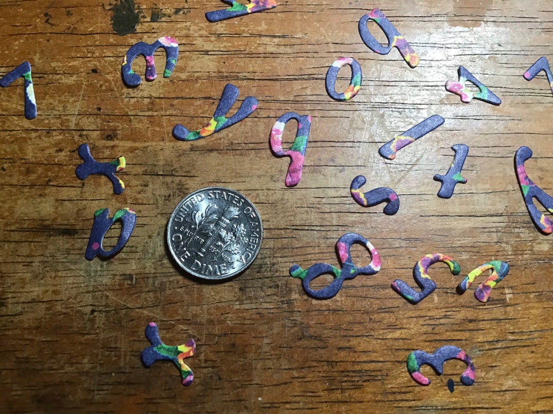 Tiny Letters and Numbers - Etsy