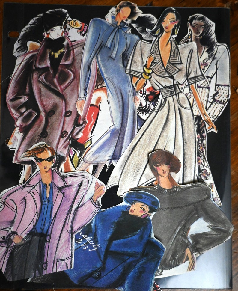 25 "paper Doll" Cut Out Figures, Painterly Style Retro Figures Fussy ...