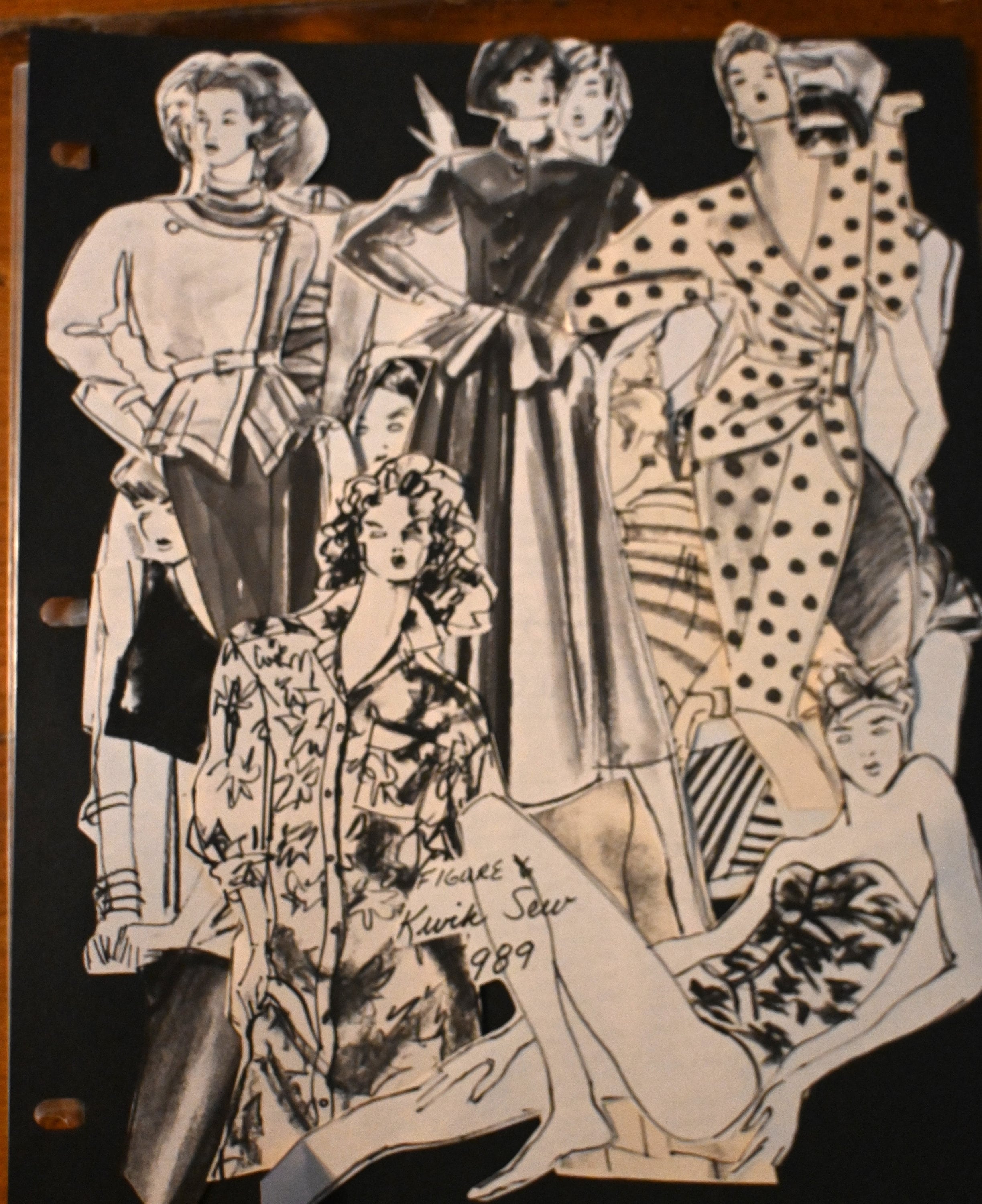 25 "paper Doll" Cut Out Figures, Black and White Retro Figures, Fussy ...