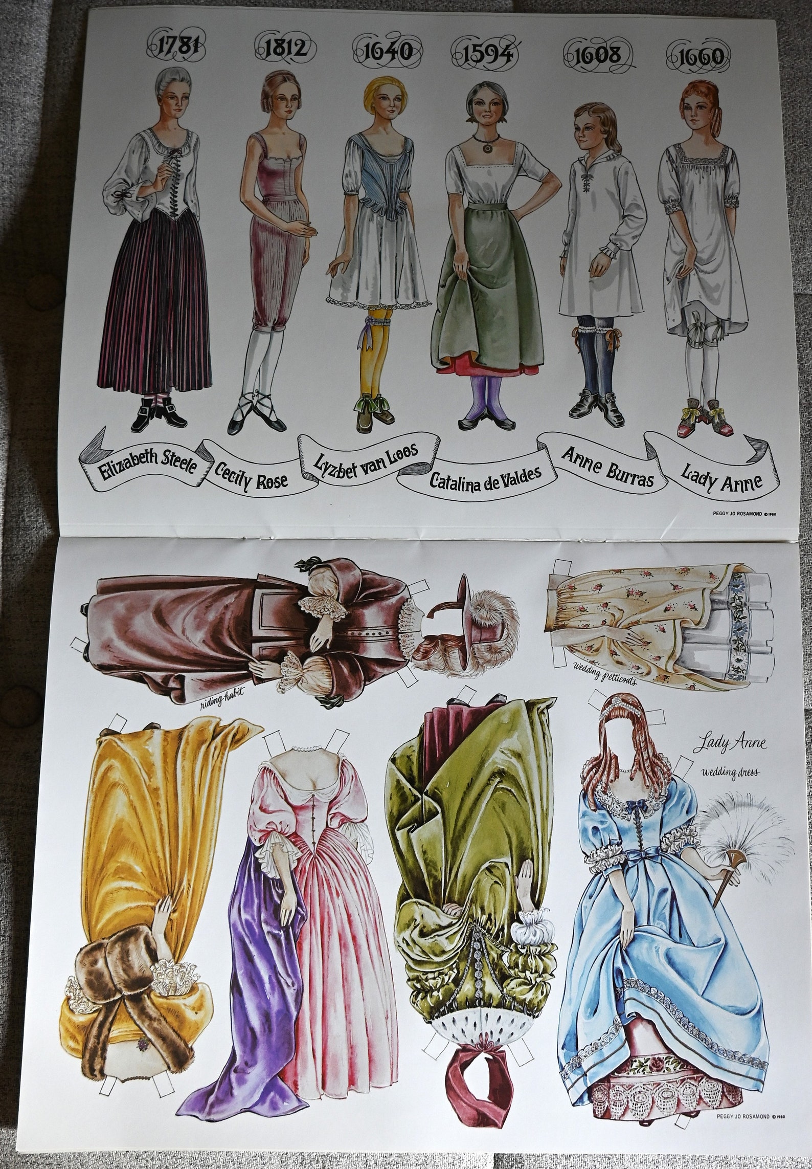 1980 Paper Dolls American Colonial Brides - Uncut - Etsy