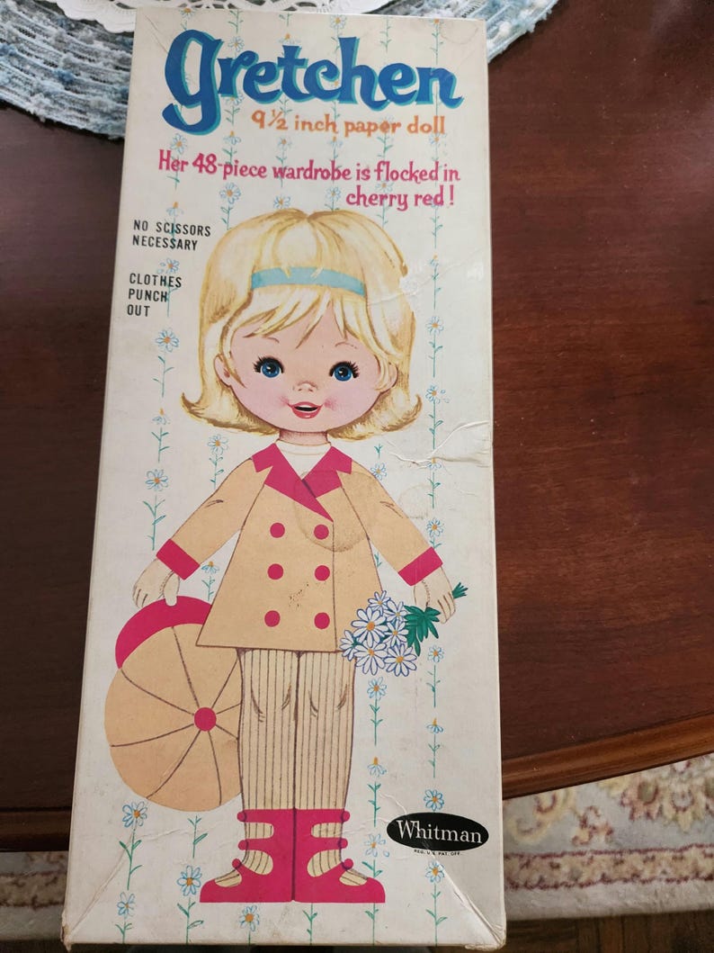 Vtg Gretchen Paper Doll 1966 in Box With Clothing Items - Etsy