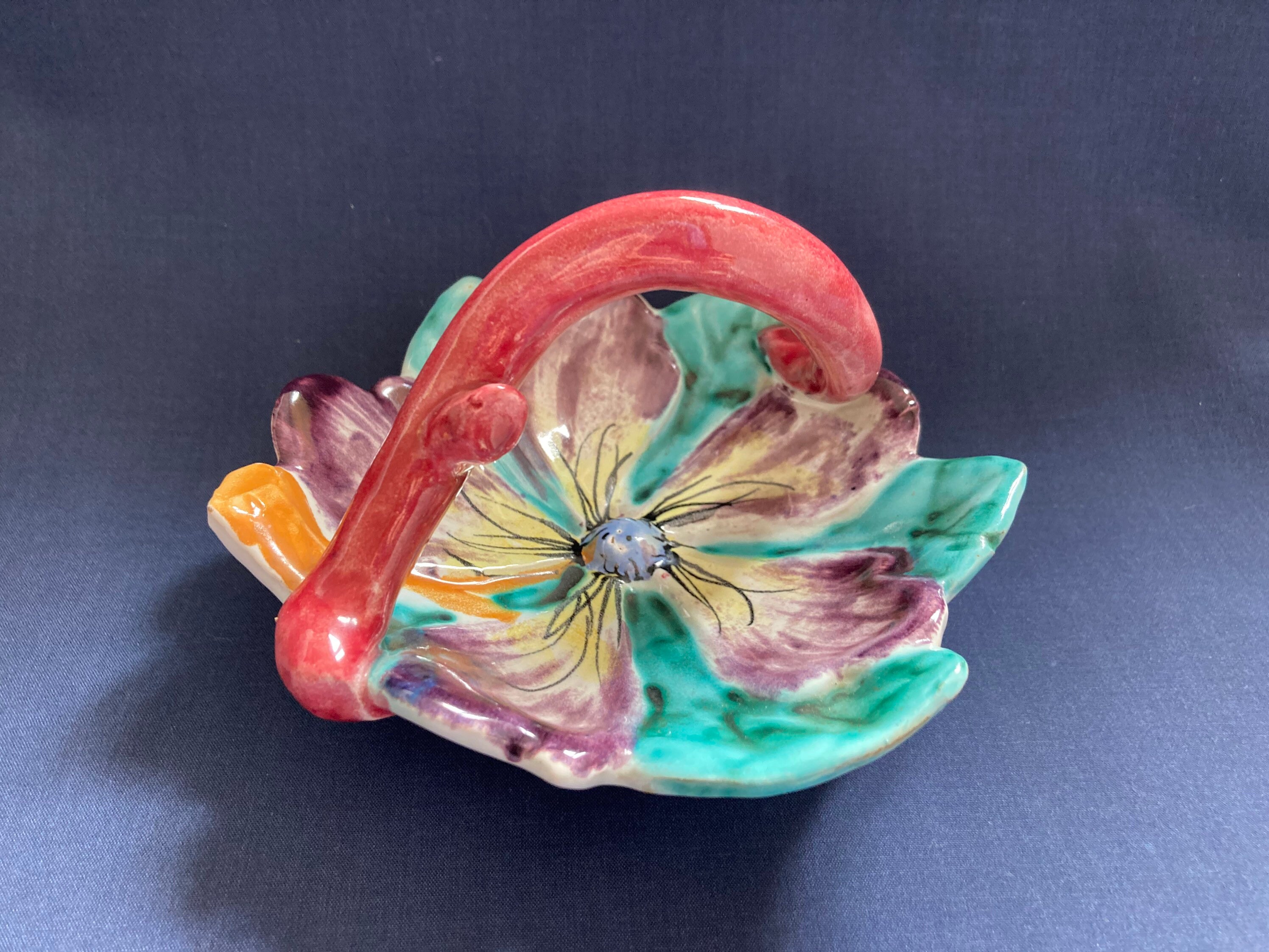 Vintage Fratelli Fanciullacci FF Italy Small Flower Shaped Trinket Dish ...