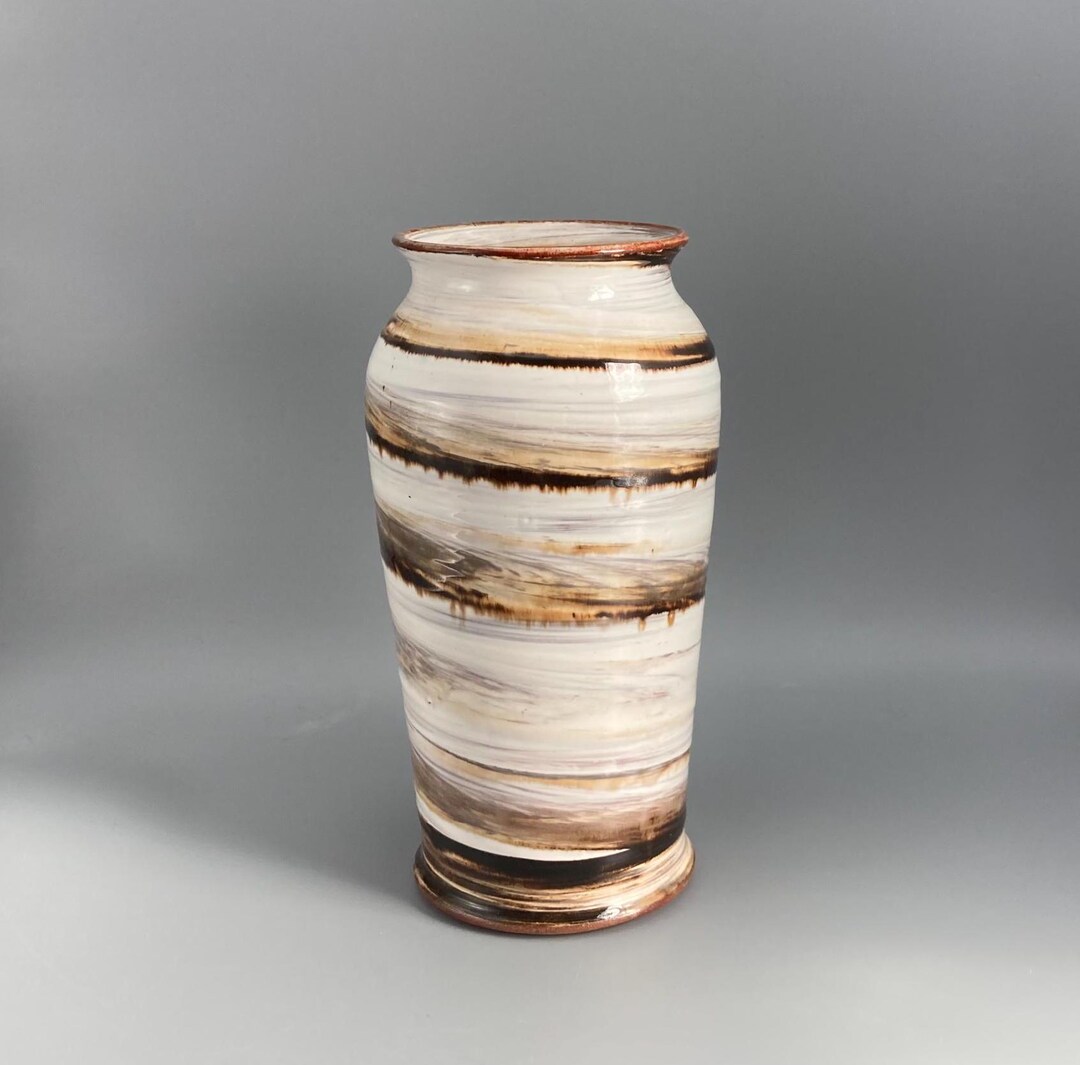 Vintage 23cm Wold Studio Pottery Vase Routh Pattern Height 9 Inch ...