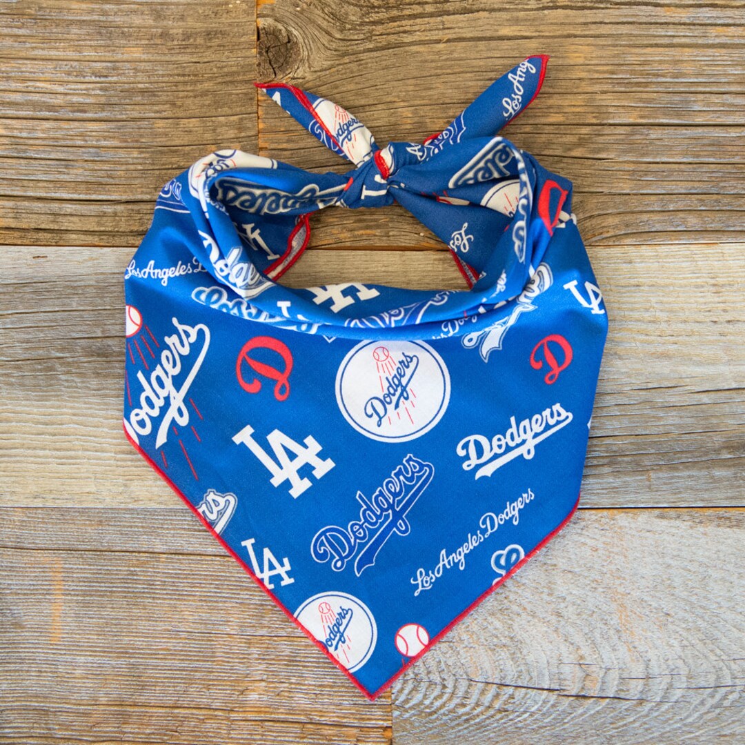Dodgers Baseball Dog Bandana, Tie on Dog Bandana - Etsy