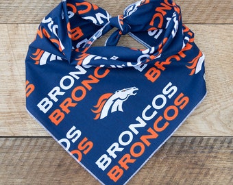 Denver Broncos NFL Football Sports Tie on Dog Bandana - Etsy