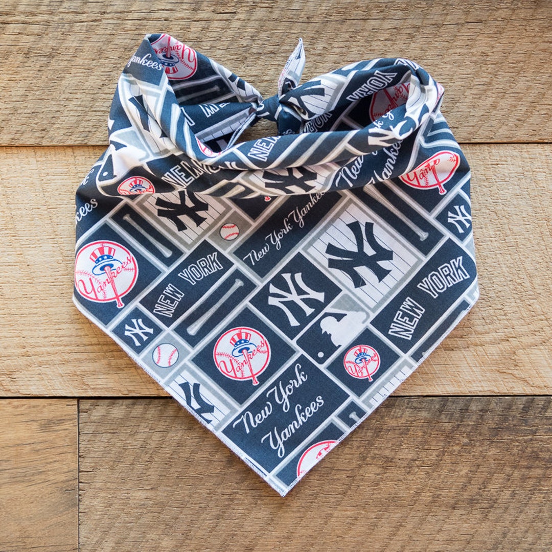 New York Yankees Baseball Dog Bandana, Tie on Dog Bandana - Etsy