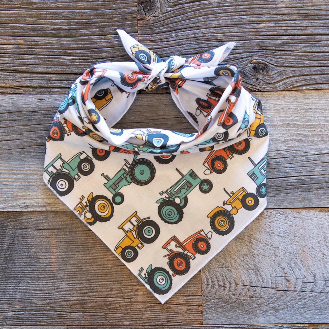 Tractor Dog Bandana, Farm Tractor Bandana, Tie on Dog Bandana - Etsy