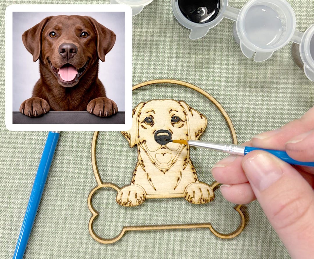 Labrador Retriever DIY Dog Ornament Painting Kit | Paint Your Own Dog ...