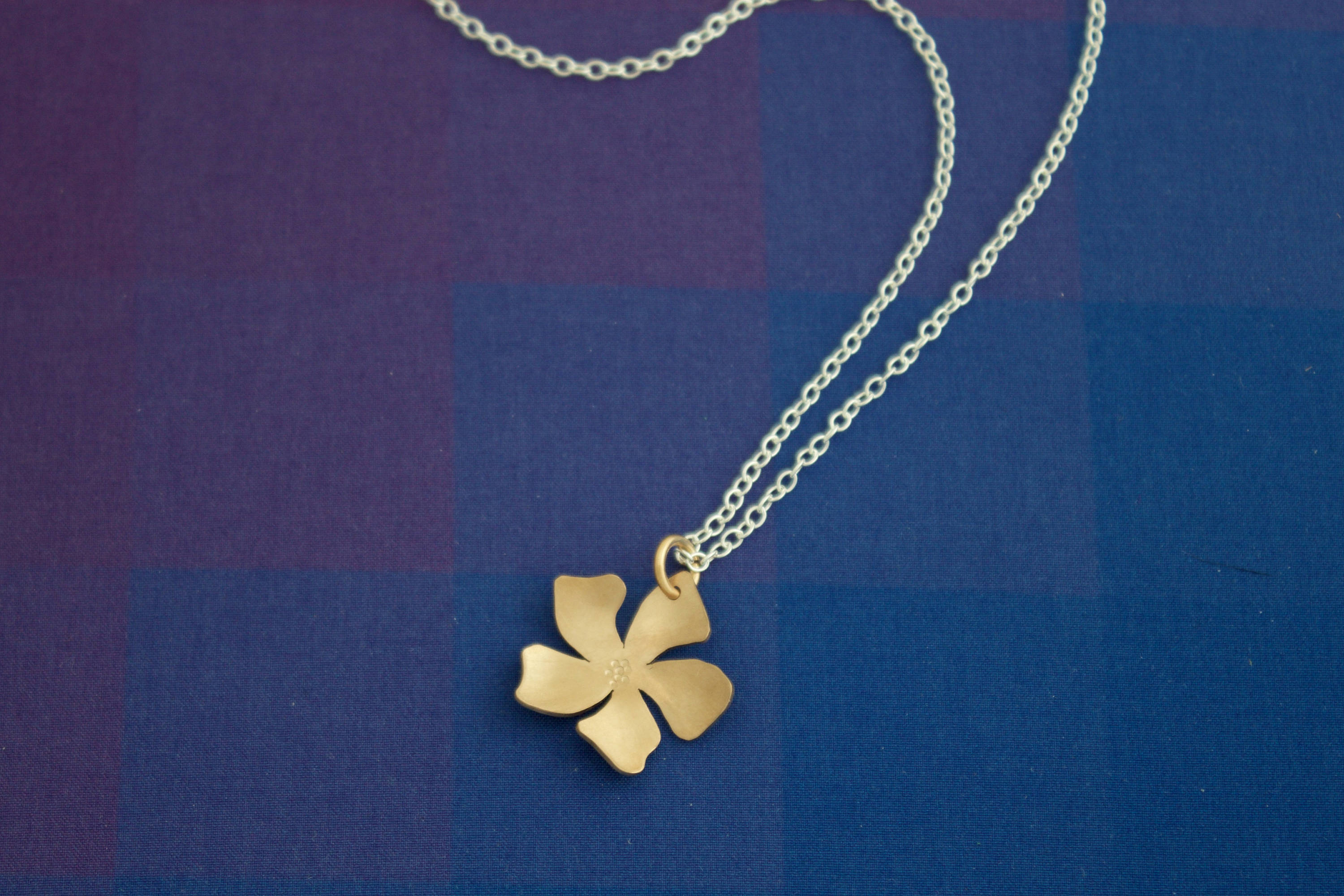 Spring Flower Pendant, Delicate Brass Flower, Delicate Bronze Flower ...