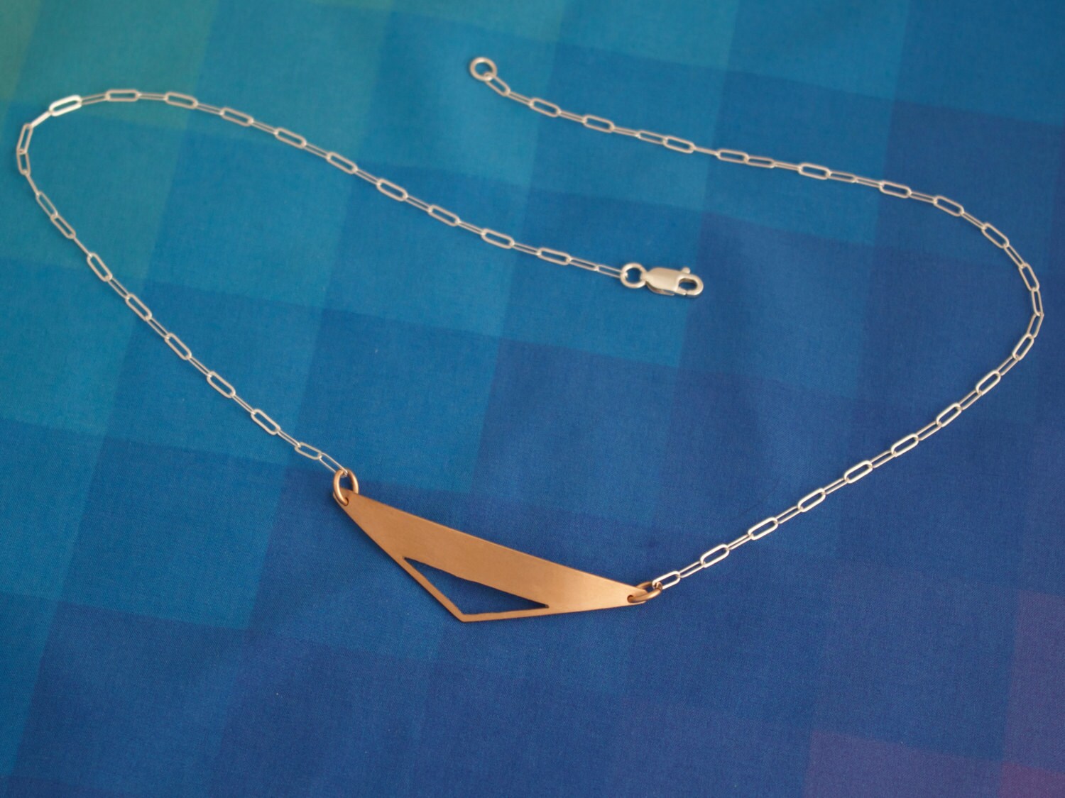 Bronze Triangle Necklace Bronze Triangle Cut Out - Etsy