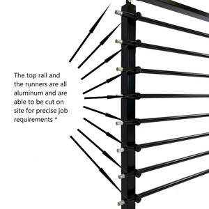 Modern Horizontal Adjustable Railing Banister System, for Staircases ...