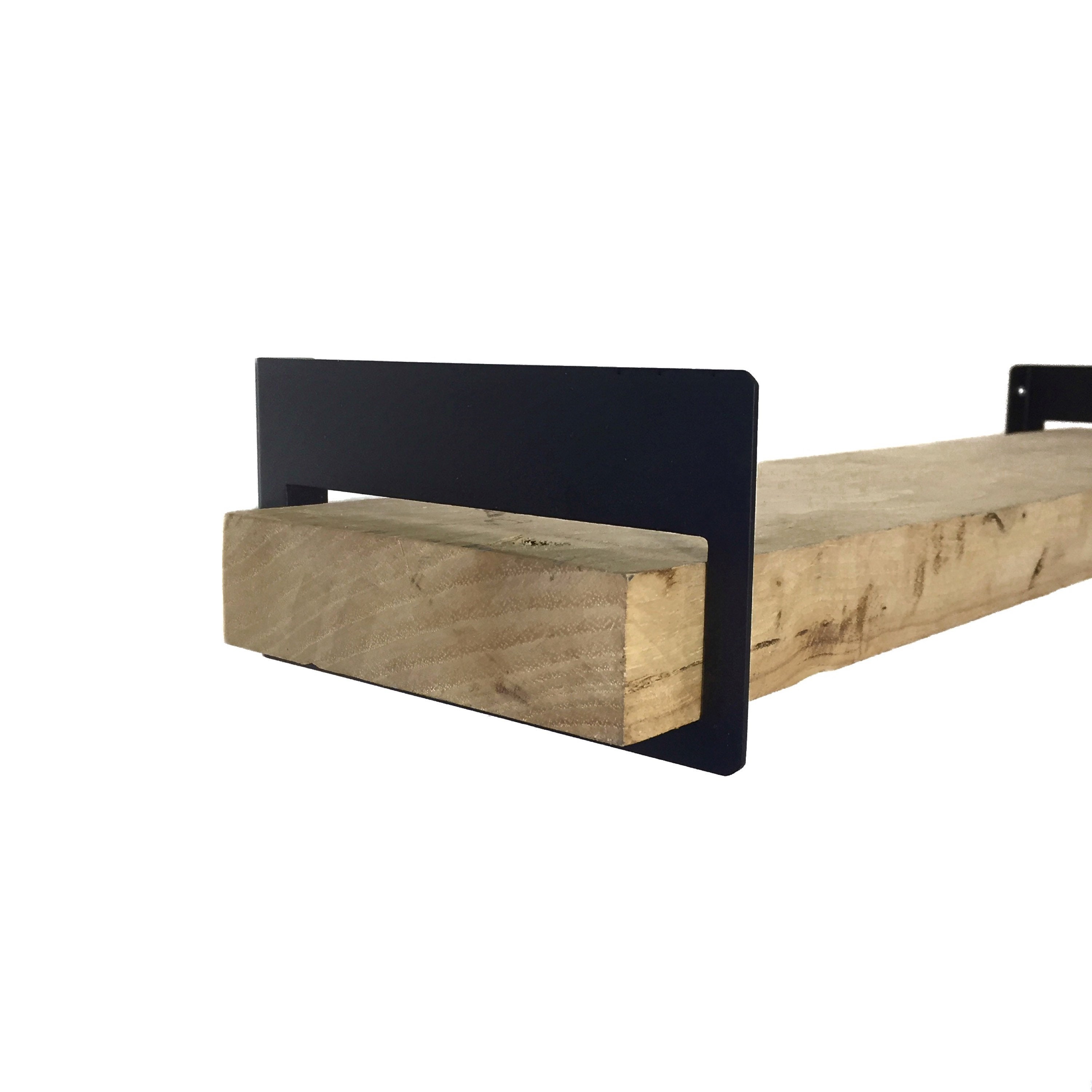 FREE SHIPPING - Set of 2, Bent Metal Industrial Straight Stirrup Shelf ...