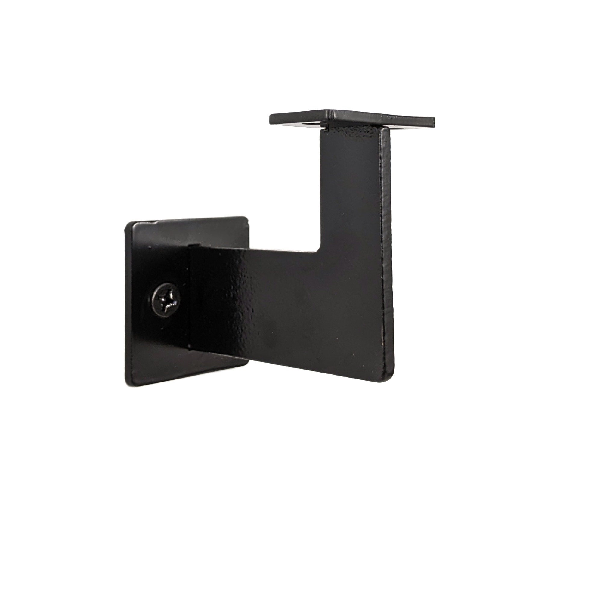 Set of Two Urban Contemporary Handrail Brackets Matt Black - Etsy