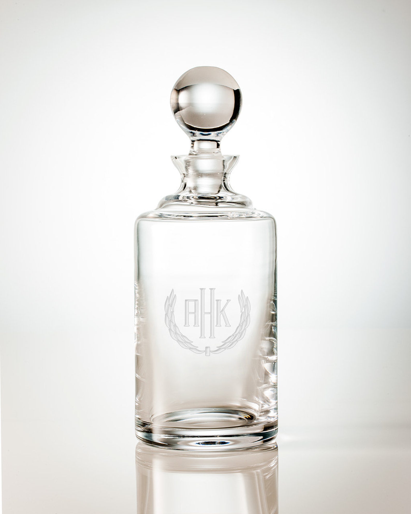 Personalized Engraved Whiskey Decanter - Custom Monogram 34oz Engraved ...