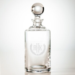 Personalized Engraved Whiskey Decanter - Custom Monogram 34oz Engraved ...
