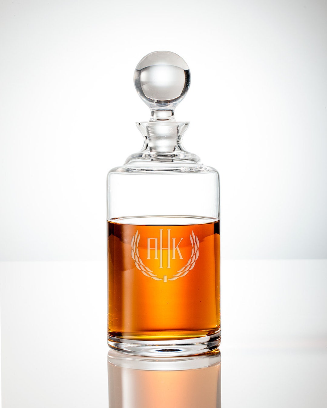 Personalized Engraved Whiskey Decanter - Custom Monogram 34oz Engraved ...