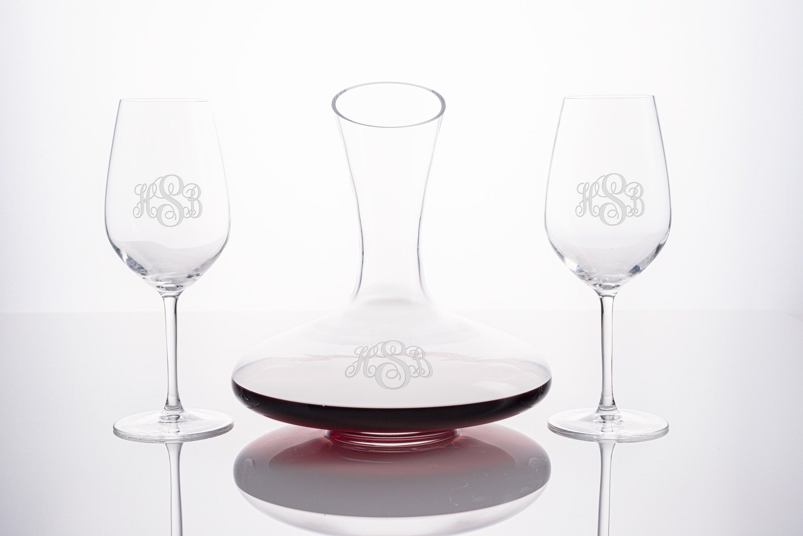 Personalized Wine Decanter With Set of 2 Wine Glasses - Etsy