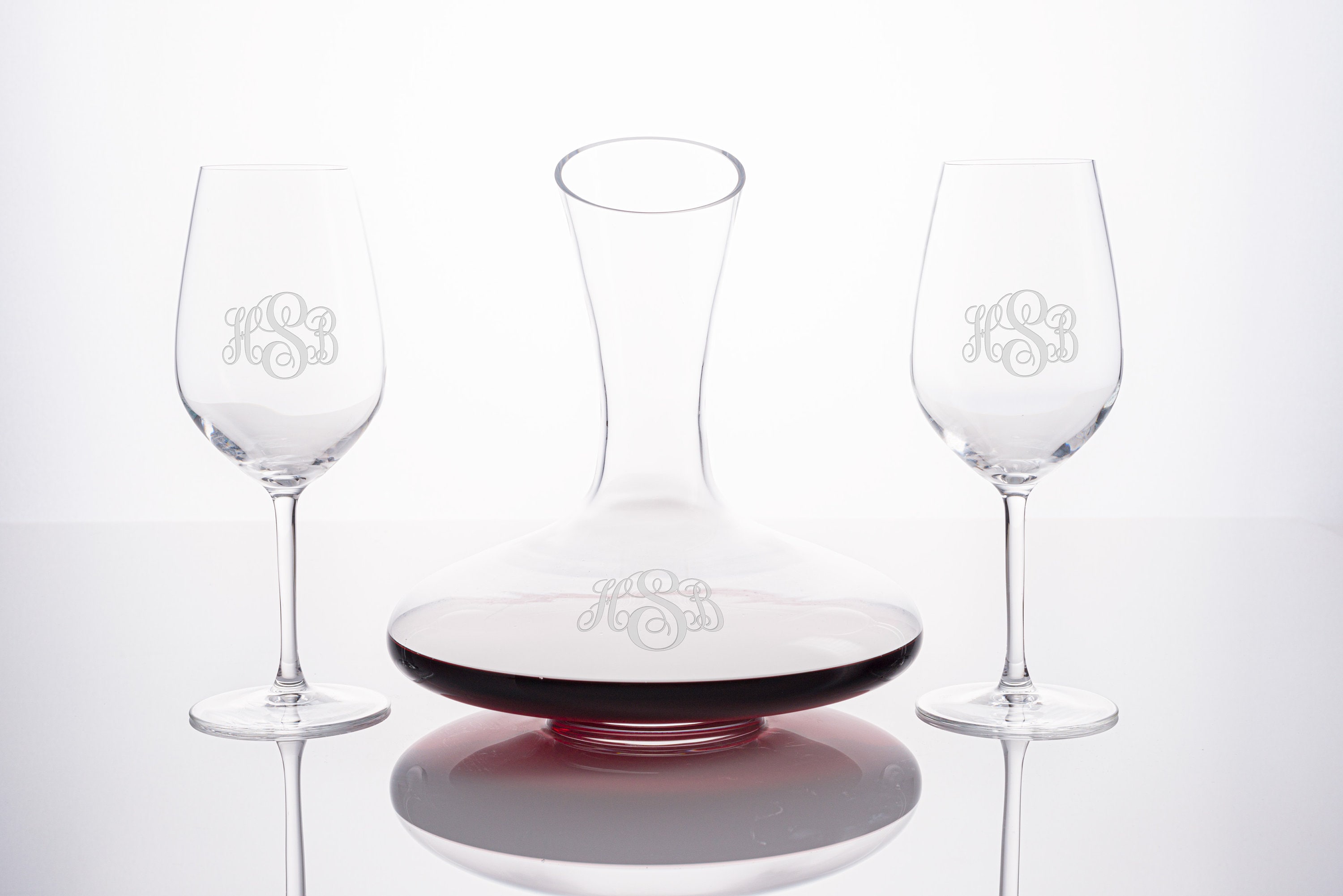 Personalized Wine Decanter With Set of 2 Wine Glasses - Etsy