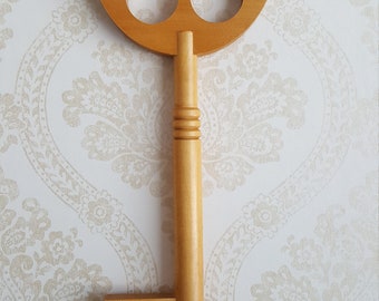 Wooden skeleton key | Etsy