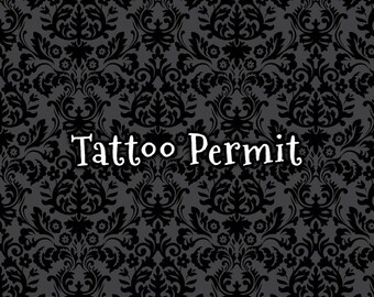 Tattoo Permit | Etsy