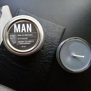 Man Candle Scented Soy Candle Gift for Guys Candles for - Etsy
