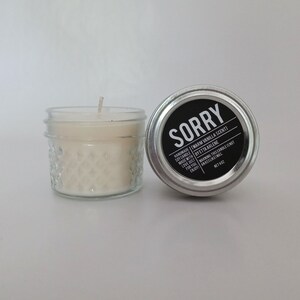 Sorry Scented Candle, Apology Scented Candle, Apology Gift by Etta ...