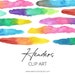 Multicolor Watercolor Blog Headers Clip Art, Rainbow Clipart, INSTANT ...
