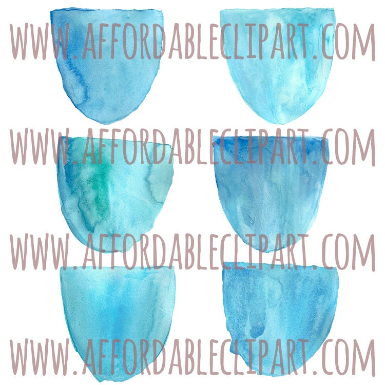 Hand Painted Rainbow Mermaid Scales Clip Art, Watercolor Mermaid Scales ...