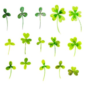 Lucky Clovers and Shamrocks Clip Art Shamrock Clip Art St. | Etsy