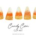 Watercolor Halloween Candy Corn Clip Art for Commercial Use, Cute ...