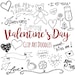 Pen and Ink Valentine Doodle Clip Art Custom Invitations Clip | Etsy
