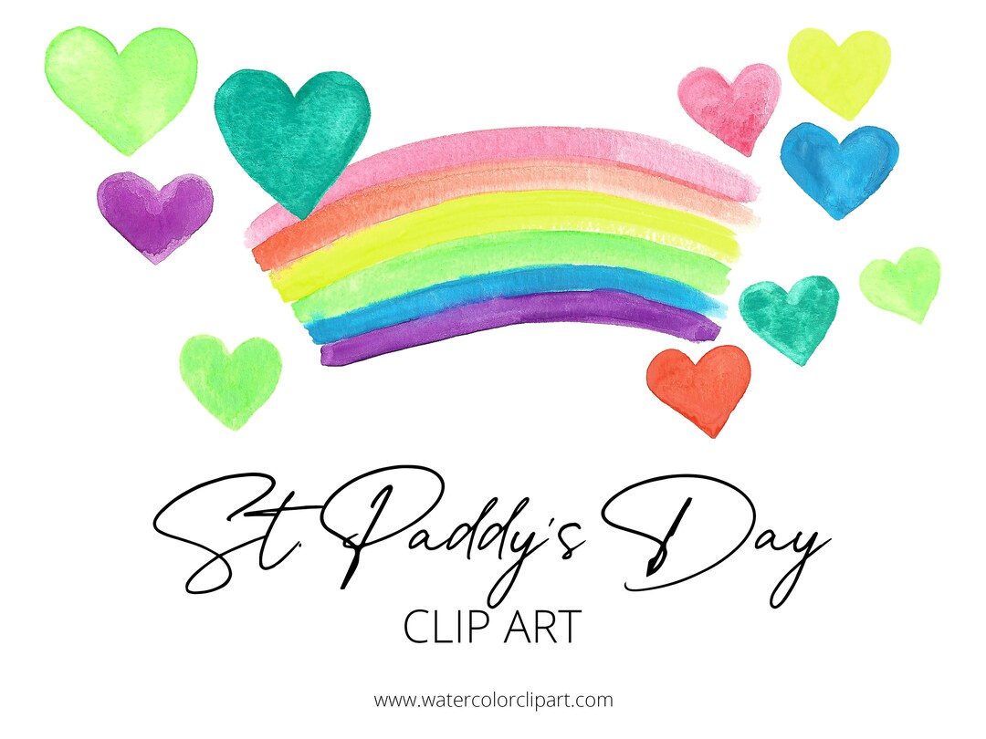 St. Patrick's Day Rainbow Clipart, Shamrock Clip Art, Clovers Clip Art ...