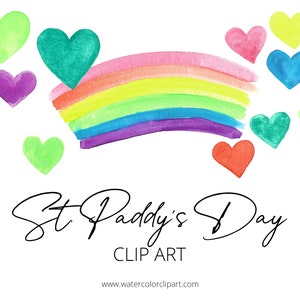 St. Patrick's Day Rainbow Clipart, Shamrock Clip Art, Clovers Clip Art ...