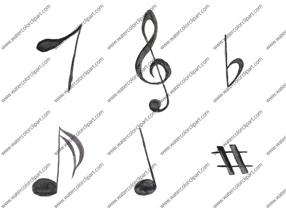 White Musical Notes Clip Art