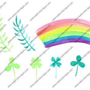 St. Patrick's Day Rainbow Clipart, Shamrock Clip Art, Clovers Clip Art ...
