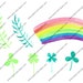 St. Patrick's Day Rainbow Clipart, Shamrock Clip Art, Clovers Clip Art ...