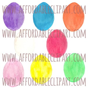 Hand Painted Watercolor Easter Eggs Clipart INSTANT DOWNLOAD - Etsy