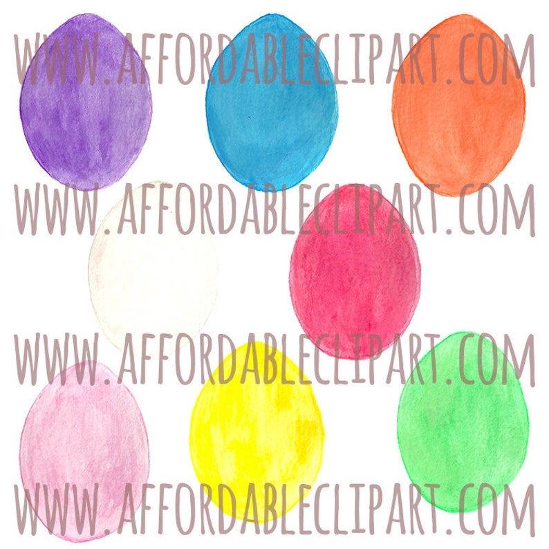 Hand Painted Watercolor Easter Eggs Clipart INSTANT DOWNLOAD - Etsy