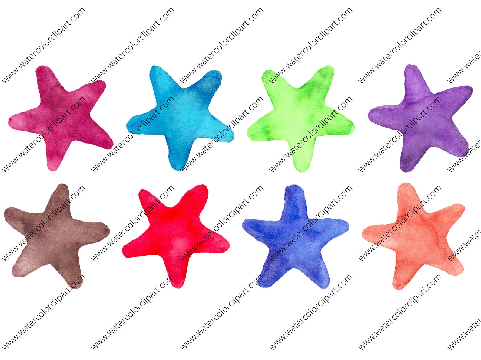 Watercolor Stars Clip Art, Galaxy Clip Art, INSTANT DOWNLOAD, Rainbow ...