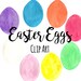 Hand Painted Watercolor Easter Eggs Clipart INSTANT DOWNLOAD - Etsy