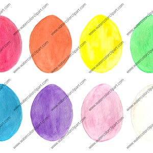 Hand Painted Watercolor Easter Eggs Clipart, INSTANT DOWNLOAD, Rainbow ...