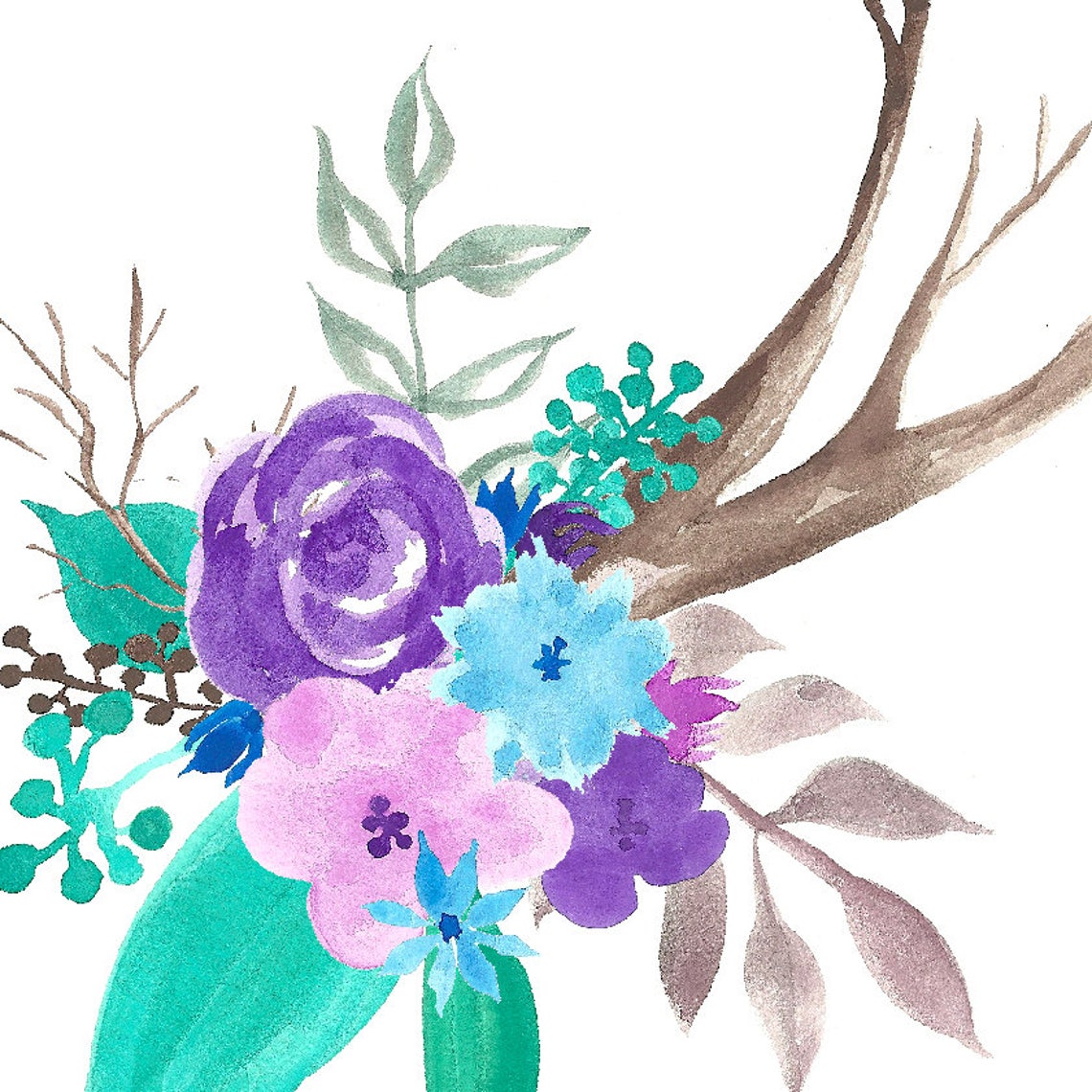 Watercolor Clip Art Bundle Tropical Party Clip Art Bundles - Etsy